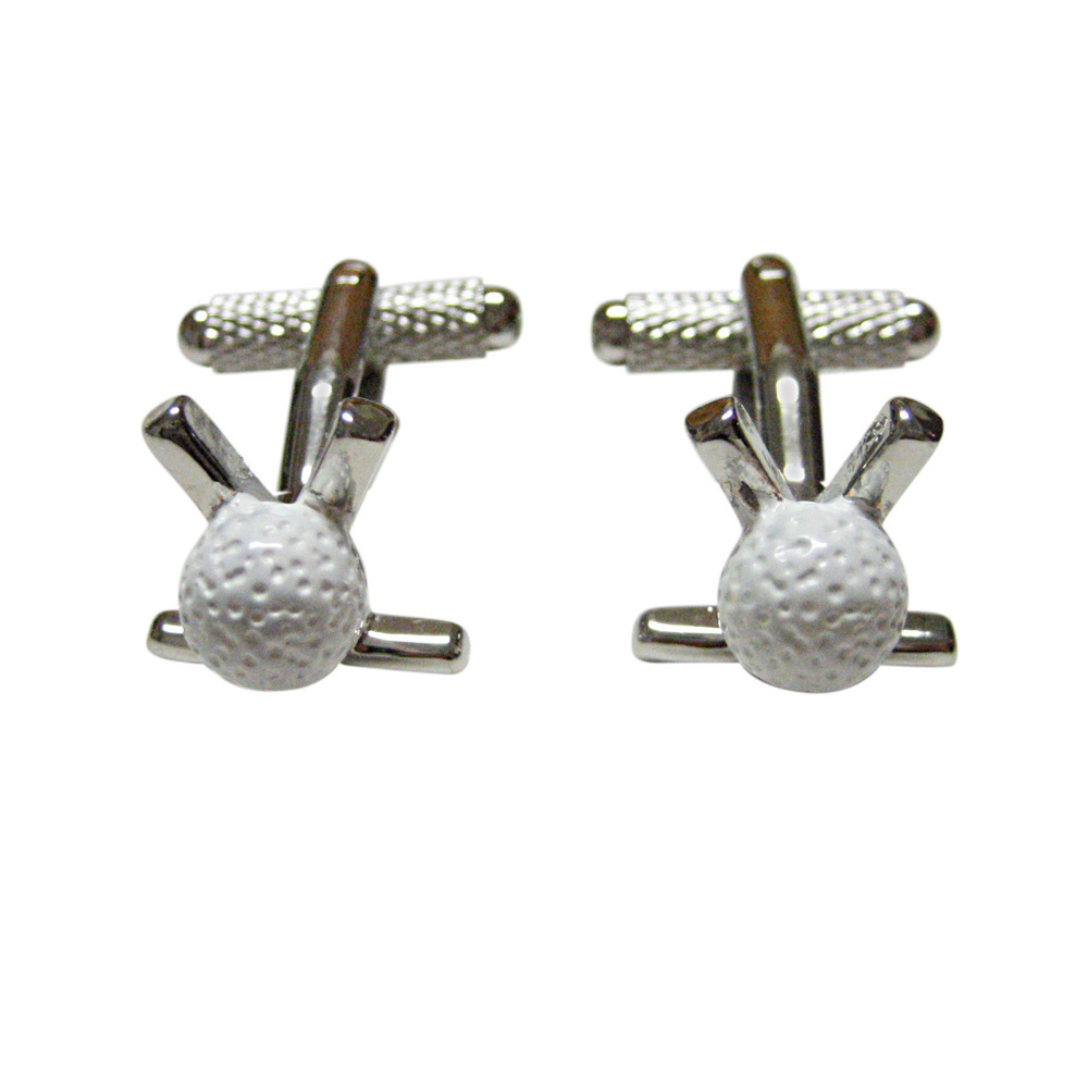 Golf Clubs And Ball Cufflinks - Gem